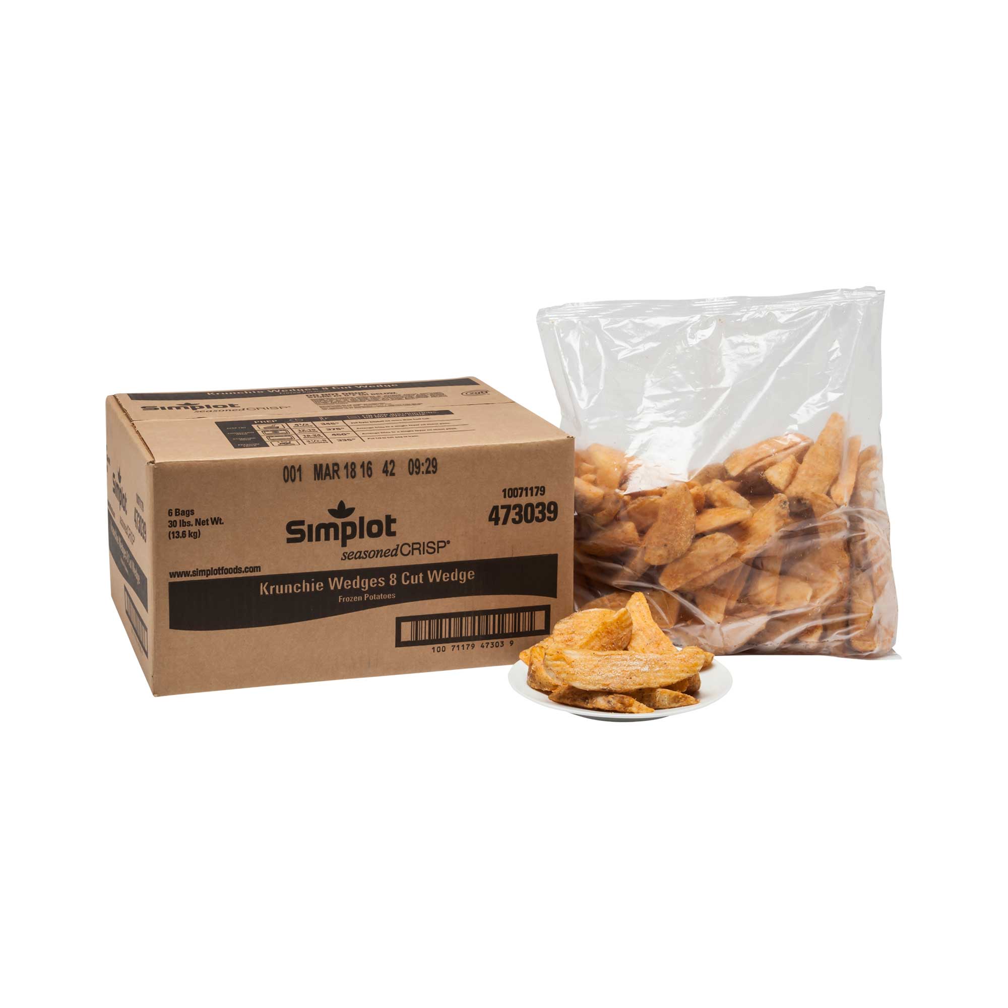 Simplot SeasonedCrisp Krunchie Wedge 8 Cut Crinkle Cut French Fry, 5 ...
