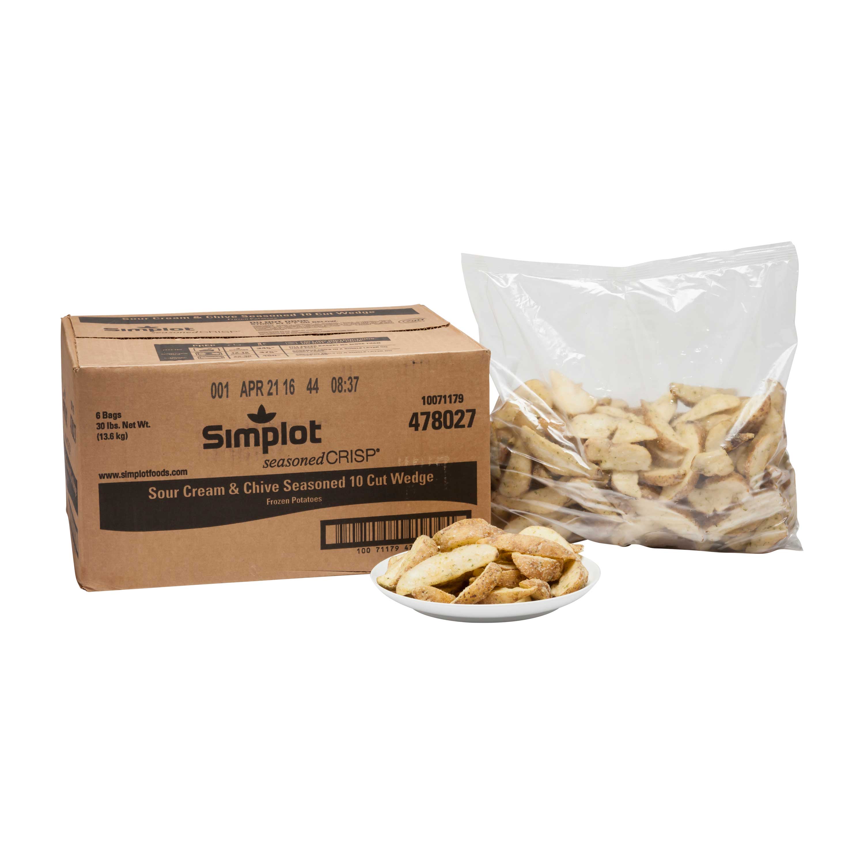Simplot Seasonedcrisp Sour Cream and Chive 10 Cut Wedge French Fry, 5 ...