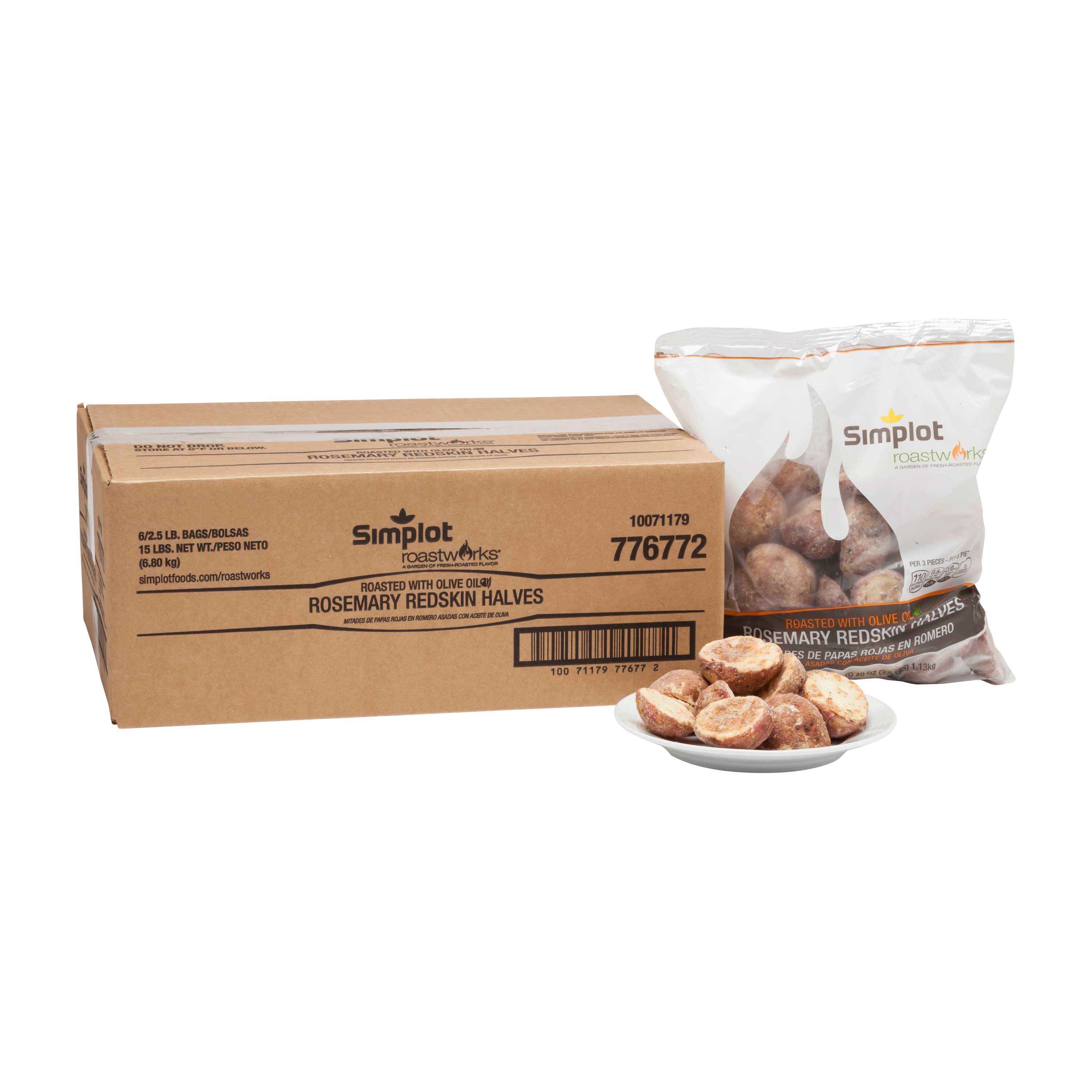 Simplot RoastWorks Rosemary Roasted Redskin Halves Potato, 2.5 Pound -- 6 per case.