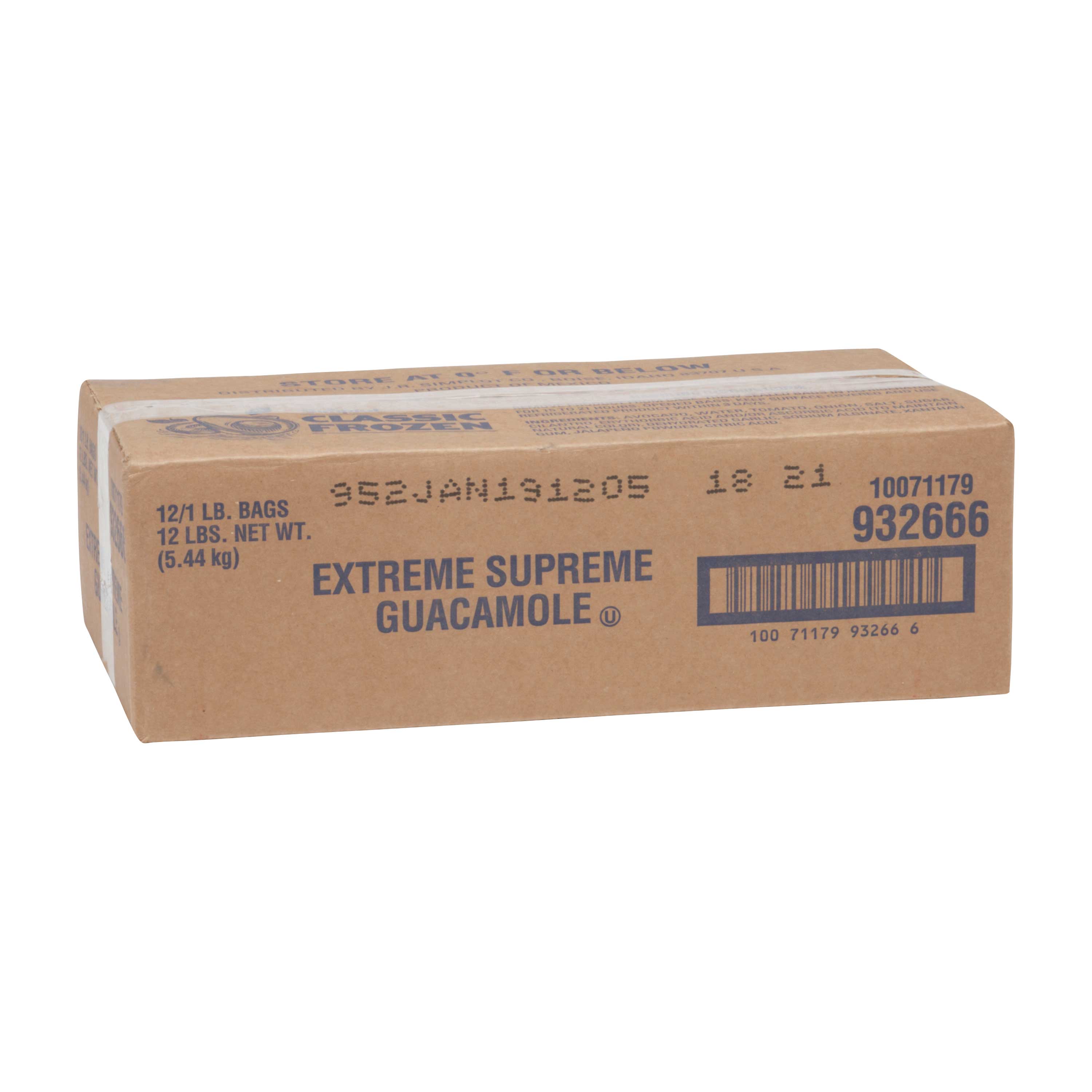 Simplot Extreme Supreme Frozen Guacamole Case | FoodServiceDirect