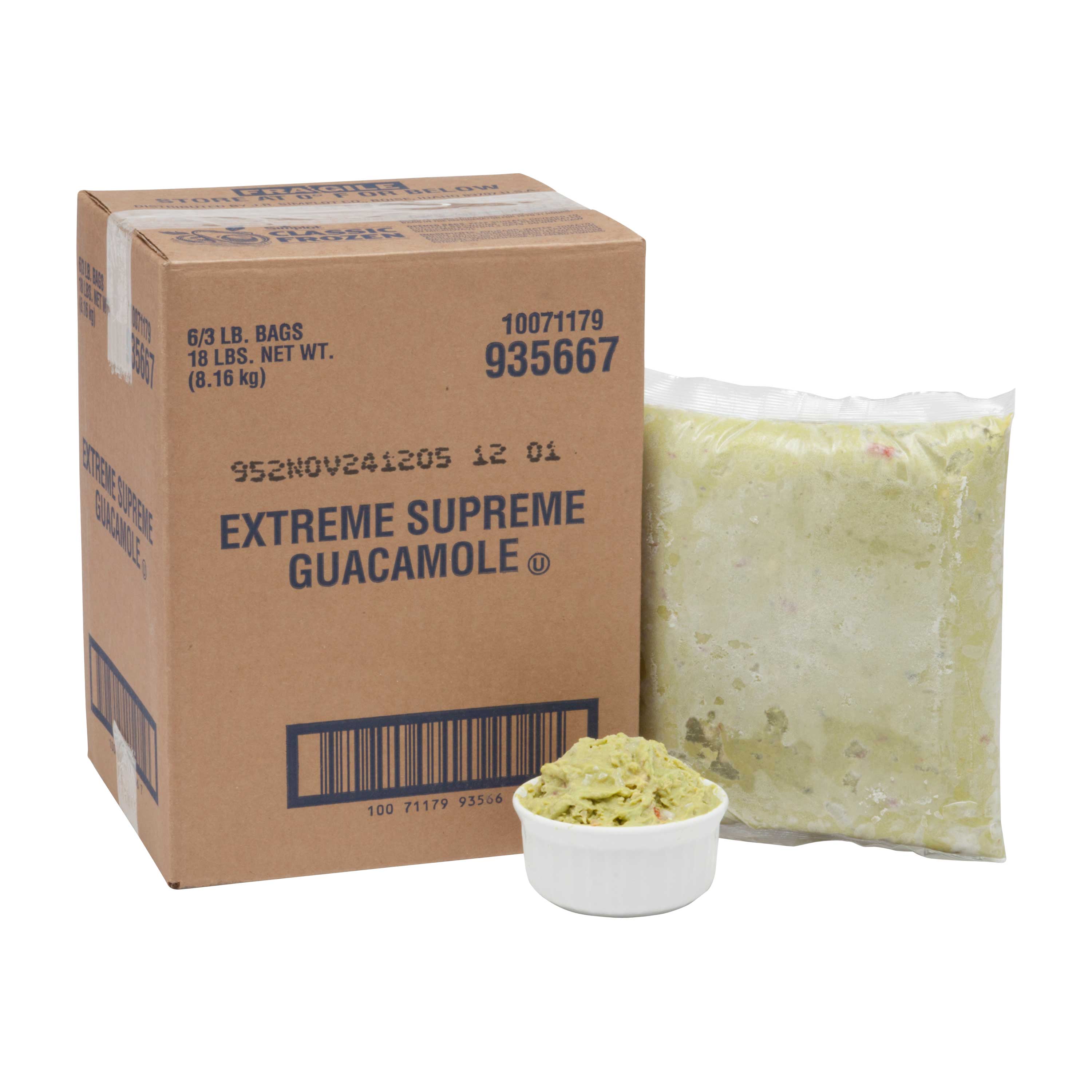 Simplot Extreme Supreme Guacamole, 3 Pound -- 6 per case ...