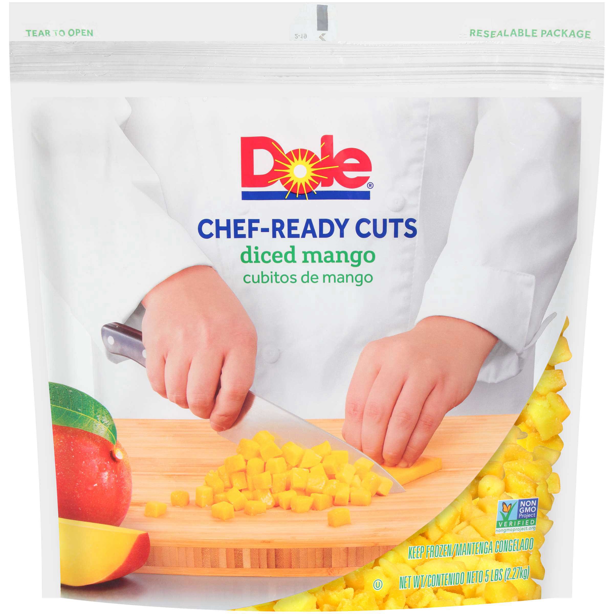 Dole Individual Quick Frozen Mango Cube, 5 Pound -- 2 per case.