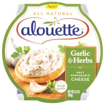 Alouette Garlic and Herb Soft Spreadable Cheese, 6.5 Ounce -- 12 per case.