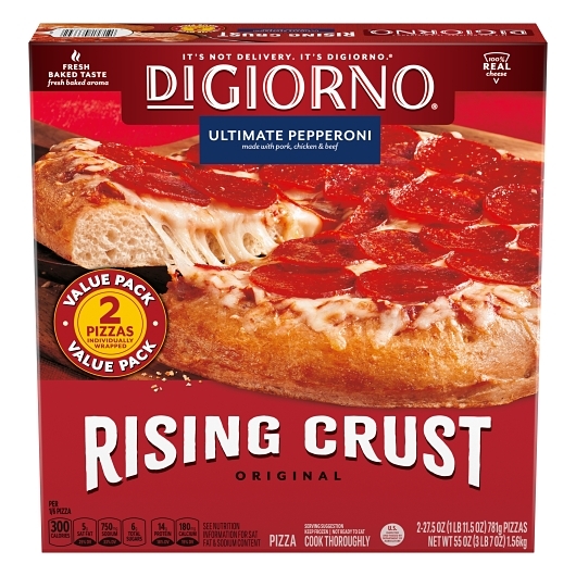 Digiorno 12 inch Rising Crust Ultimate Pepperoni Pizza, 55 Ounce -- 6 ...