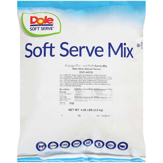 Dole Orange Soft Serve Mix, 4.4 Pound -- 1 each