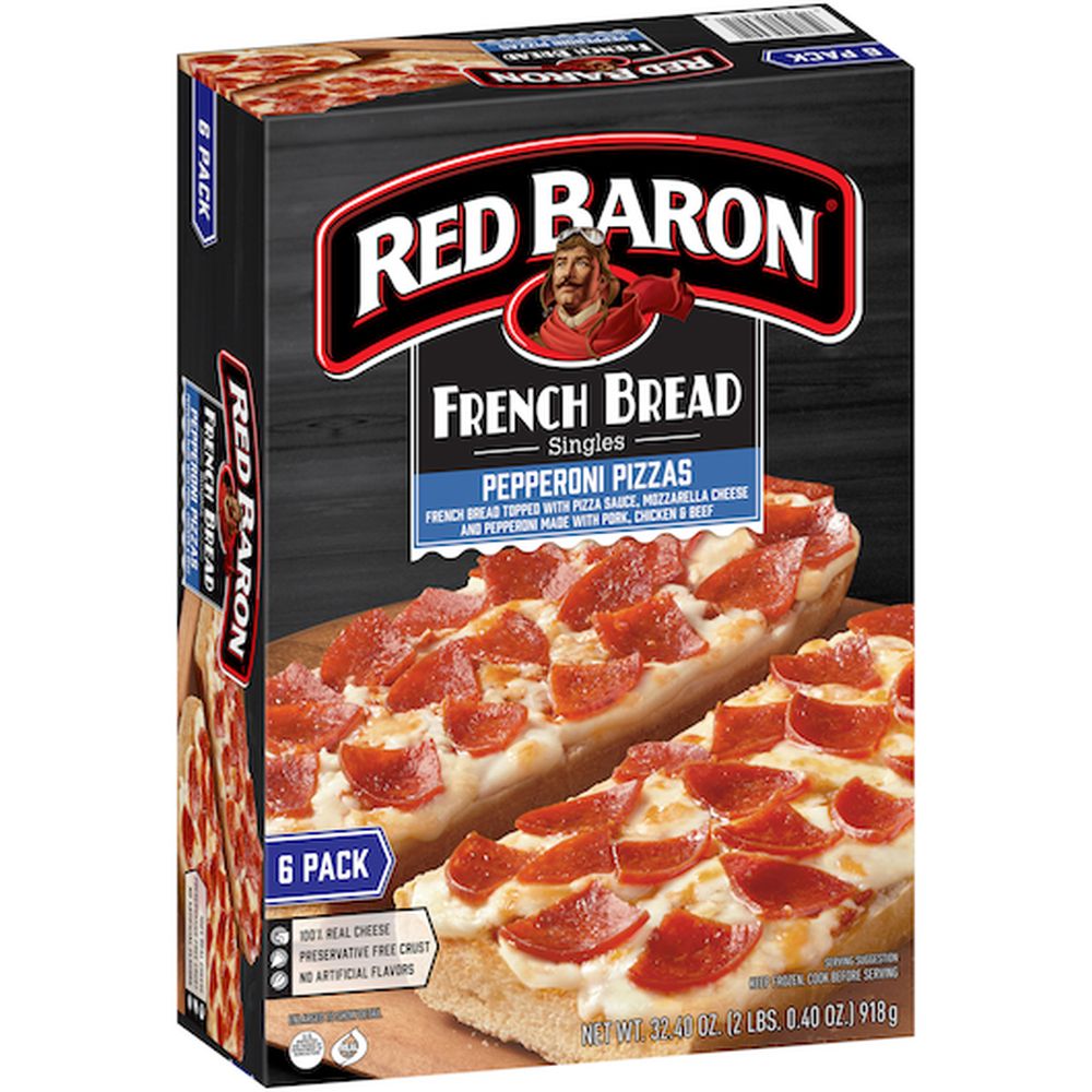 Red Baron French Bread Pepperoni Pizza, 32.4 Ounce -- 4 per case