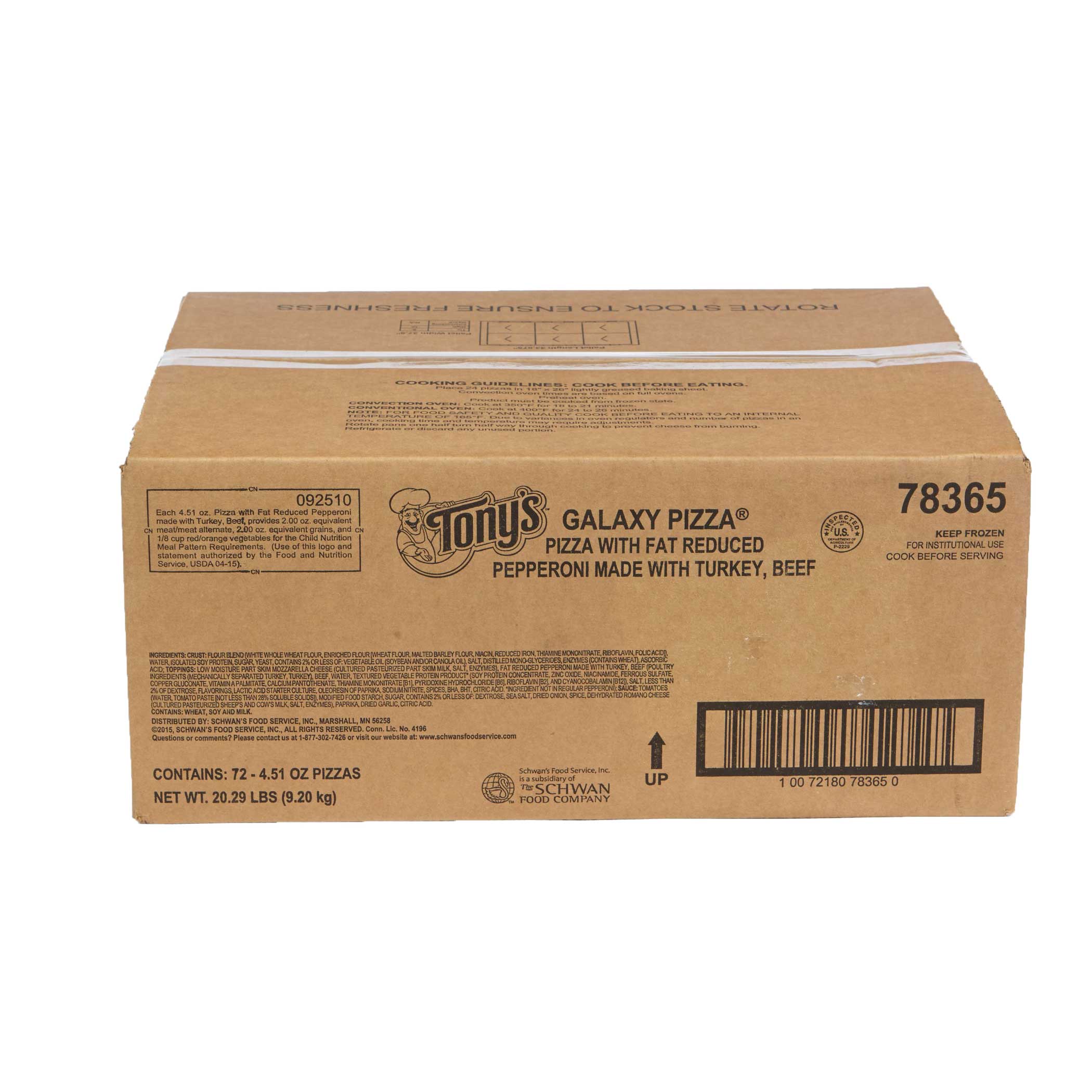 TONYS Round Galaxy Pepperoni Pizza Case | FoodServiceDirect