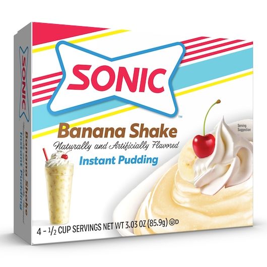 Sonic Banana Shake Flavored Instant Pudding Mix, 3.03 Ounce -- 12 per case