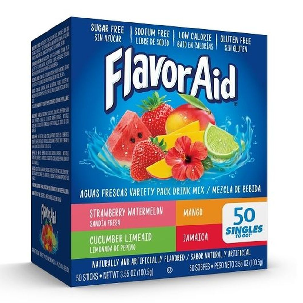 Flavor Aid Aguas Frescas Singles To Go Variety Pack Drink Mix, 50 count ...