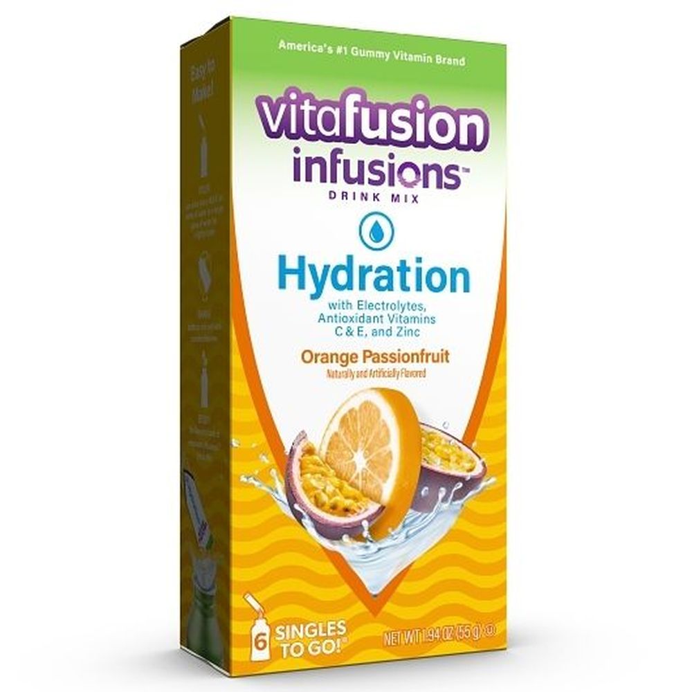Vitafusion Infusions Hydration Orange Passionfruit Drink Mix, 1.94 ...
