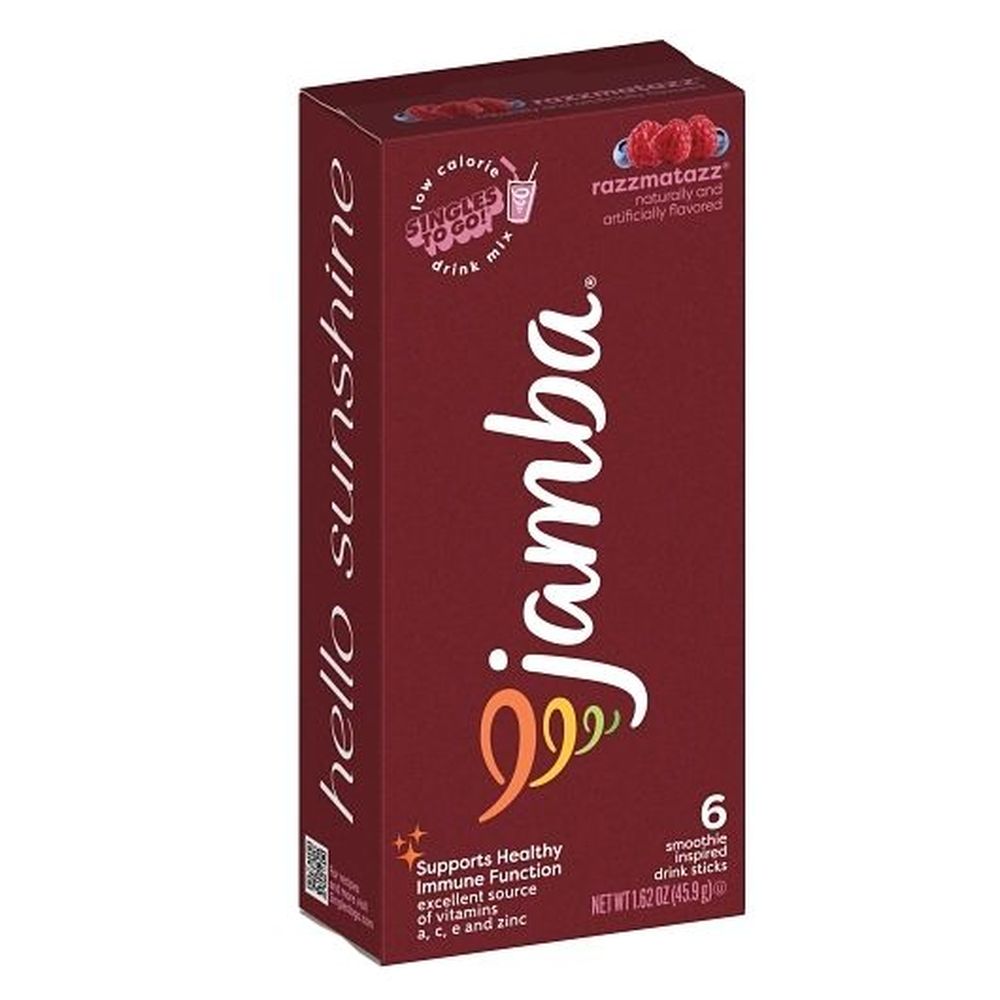 Jamba Low Calorie Singles To Go Razzmataz Drink Mix Sticks, 1.62 Ounce ...
