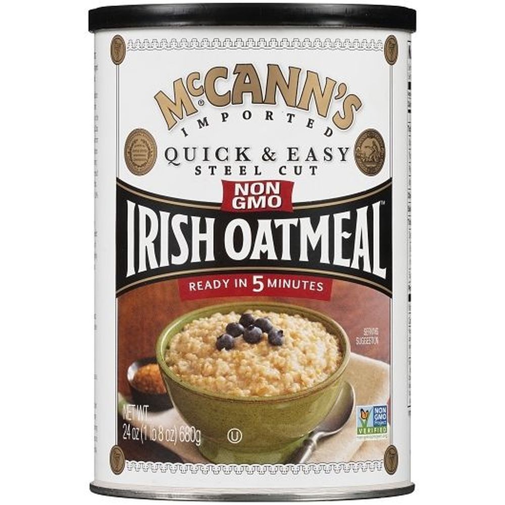 Mccanns Non Gmo Quick and Easy Steel Cut Irish Oats, 24 Ounce Canister ...