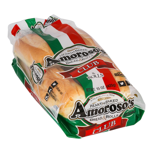 Amorosos Sliced Club Roll, 8 count -- 10 per case