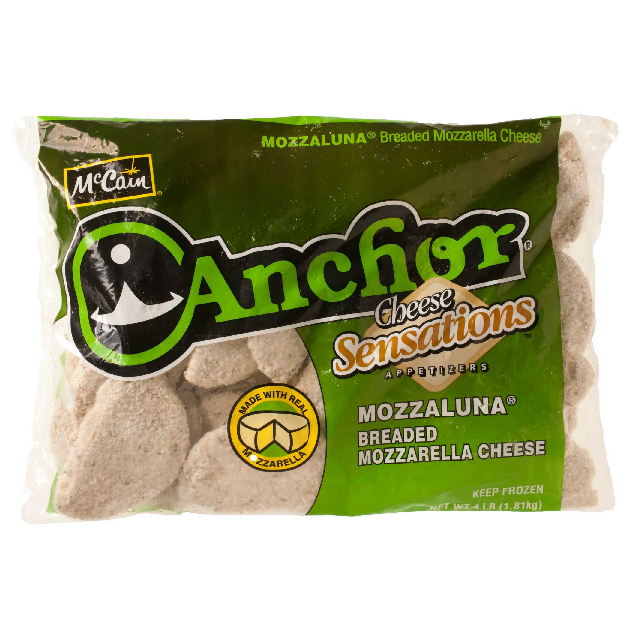 McCain Mozzaluna Breaded Mozzarella Cheese - Appetizer, 4 Pound -- 2 ...