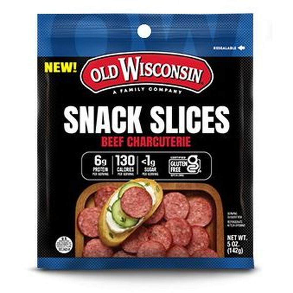 Old Wisconsin Beef Salami Charcuterie Snack Slices, 5 Ounce -- 12 per case