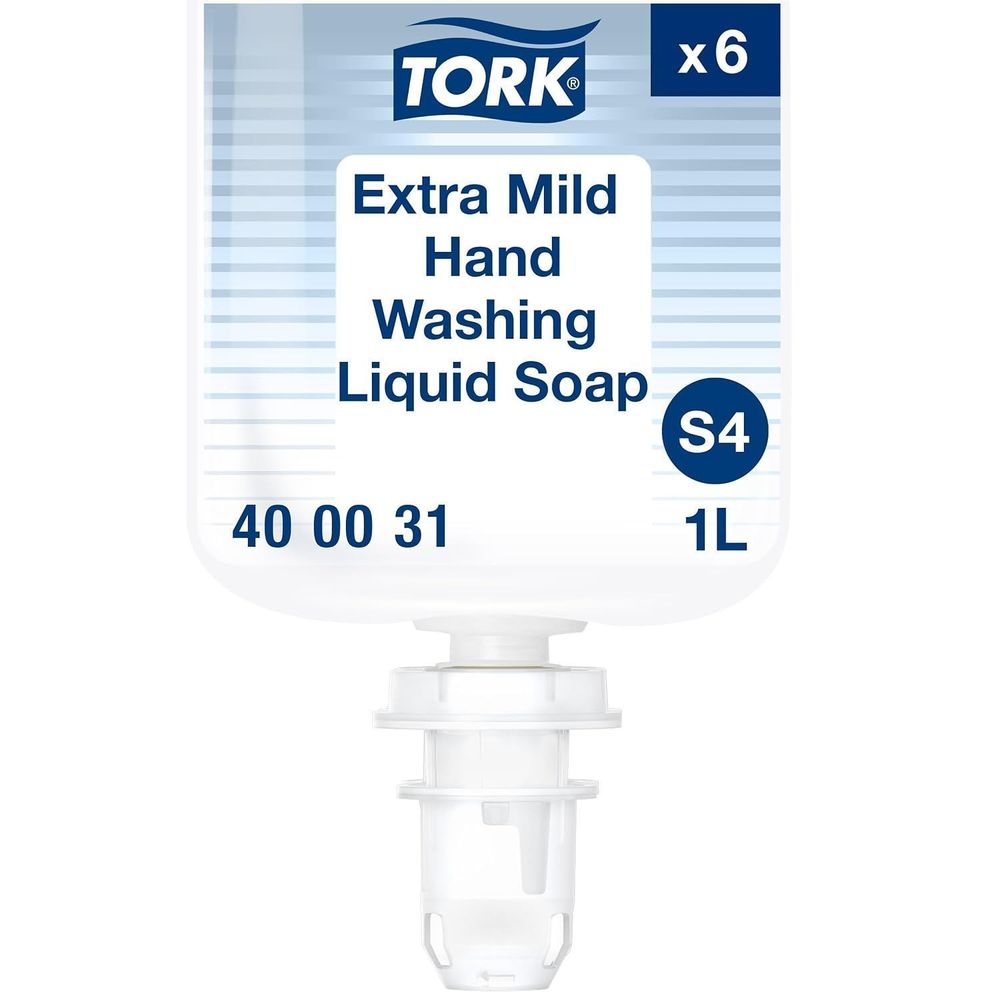 Tork Colorless No Scent Extra Mild Liquid Hand Soap, 1 Liter -- 6 per case.