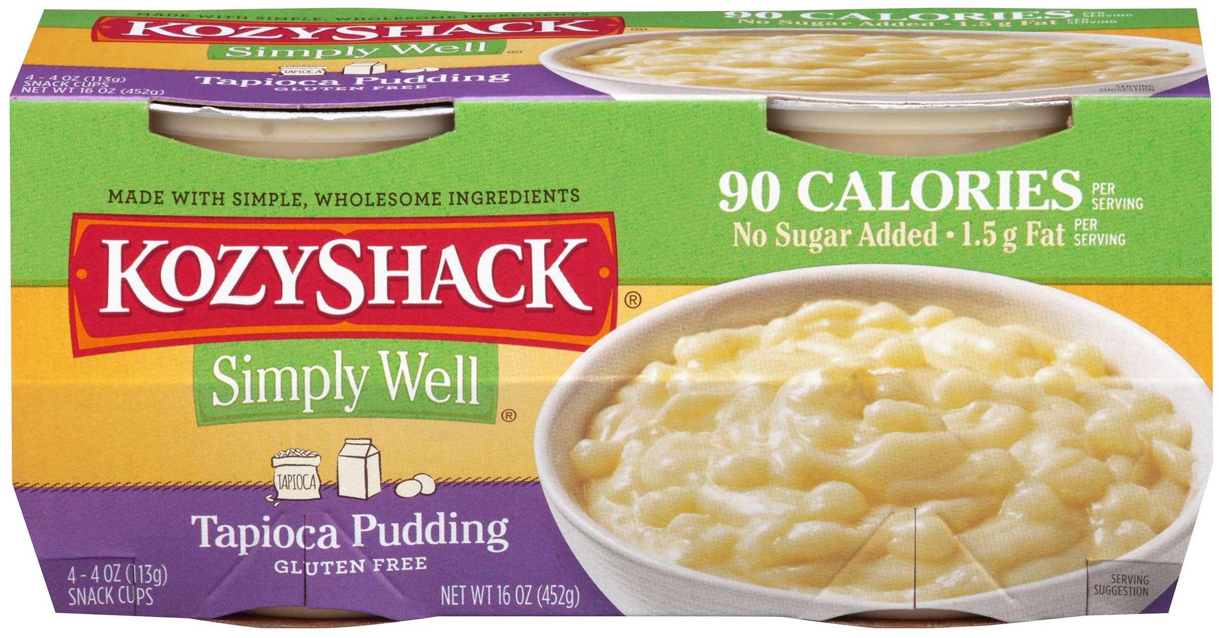 Kozy Shack Simply Well Tapioca Pudding - Multipack, 16 Ounce -- 12 per case