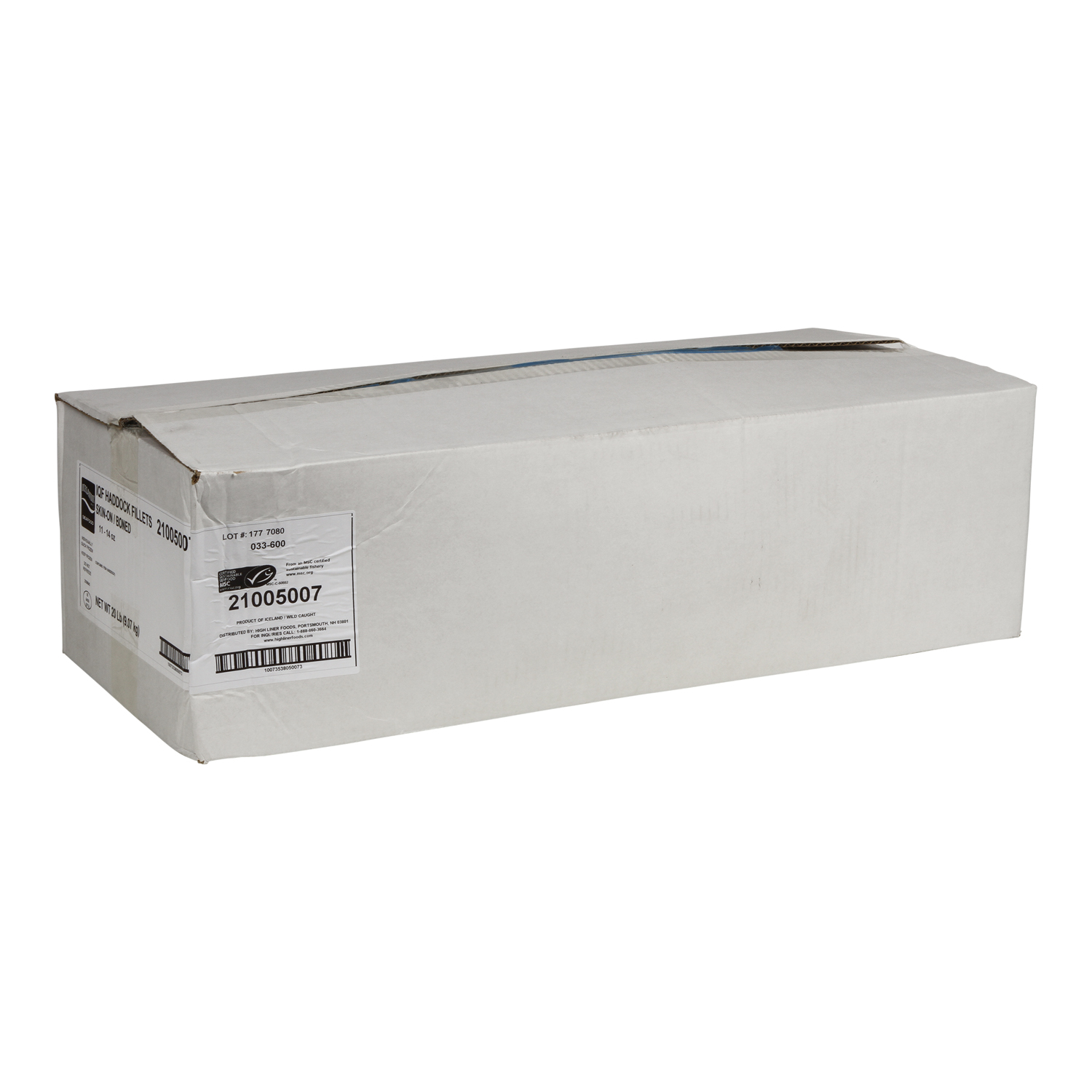 Icelandic Seafood Skin On Haddock Fillet, 20 Pound