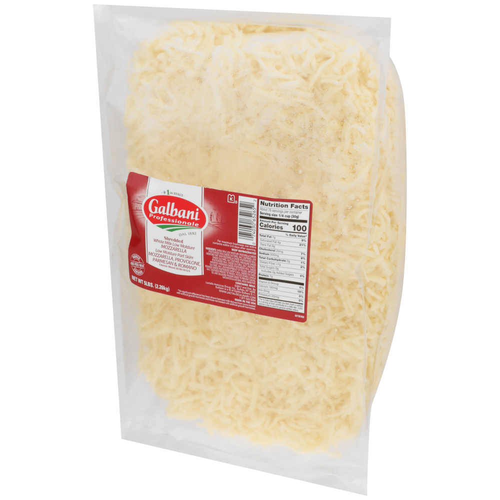 Galbani Mozzarella Provolone Shredded Cheese Case | FoodServiceDirect