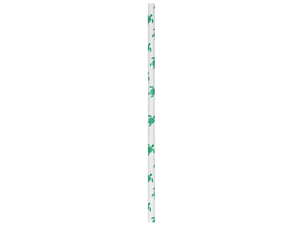 Aardvark Unwrapped Sea Turtle Jumbo Paper Straw, 7.75 inch -- 4800 per ...