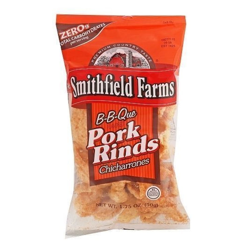 Smithfield Farms Bbq Pork Rinds, 1.75 Ounce -- 24 per case