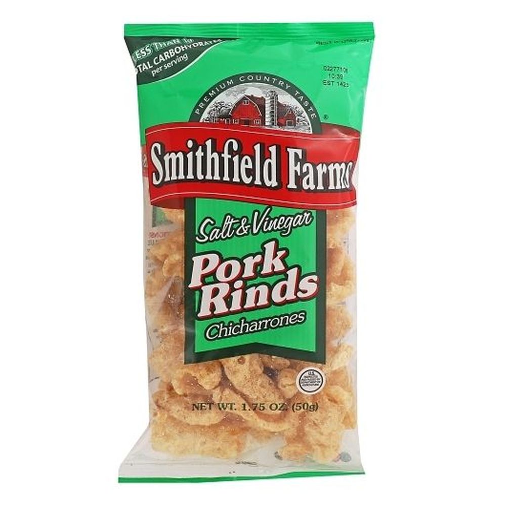 Smithfield Farms Salt and Vinegar Pork Rinds, 1.75 Ounce -- 24 per case