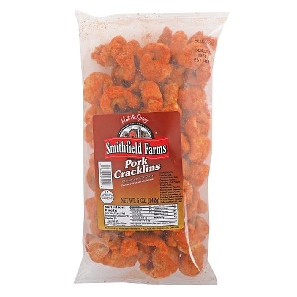 Smithfield Farms Hot and Spicy Pork Cracklins, 1.75 Ounce -- 16 per case