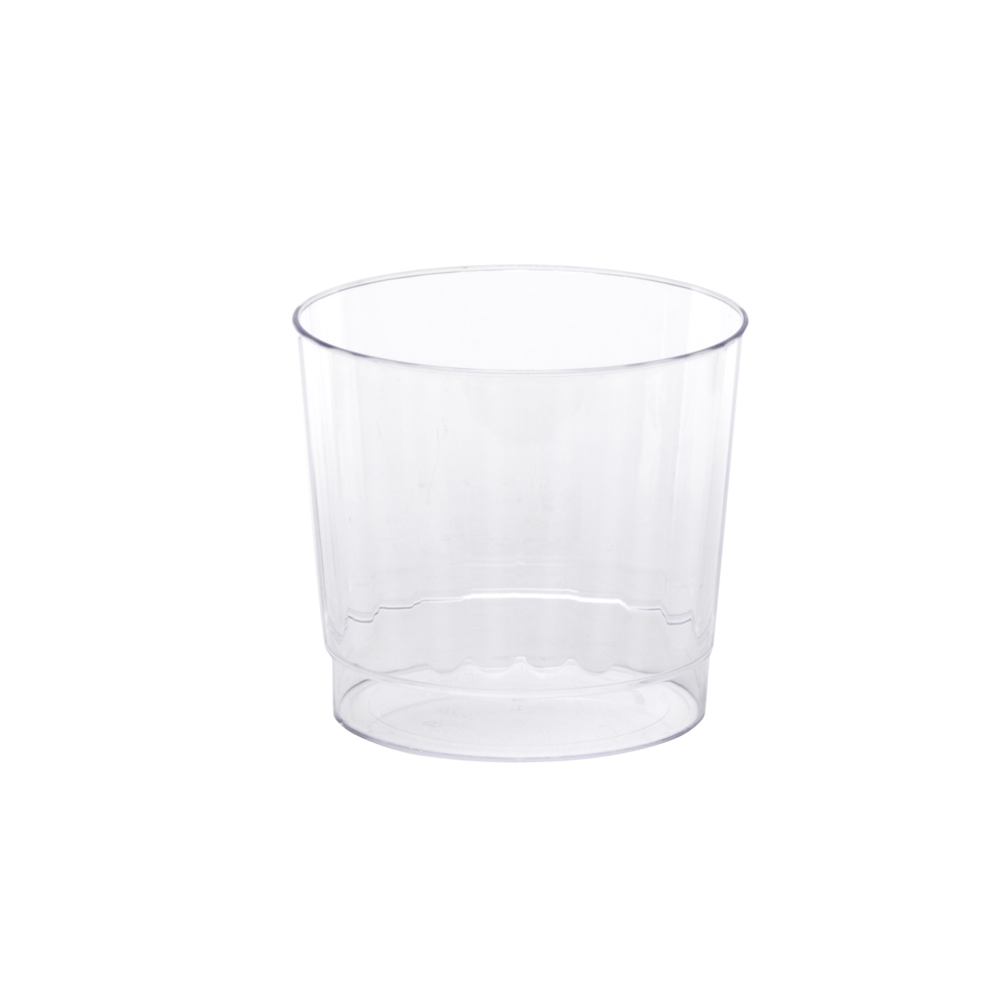 WNA Classicware Clear Polystyrene Rocks Squat Fluted Tumbler, 9.5 Ounce ...