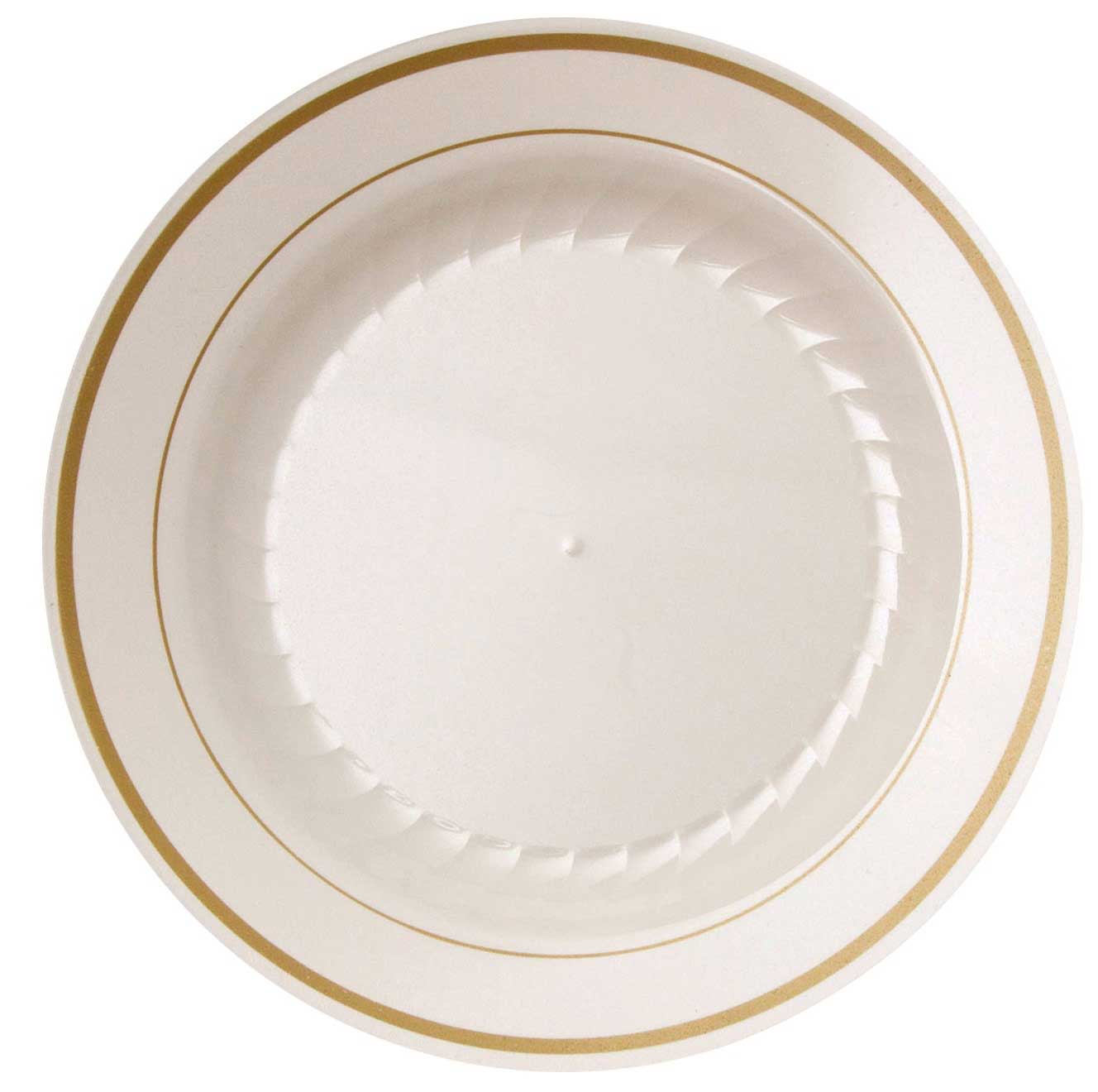 WNA Masterpiece Ivory with Gold Plate, 6 inch -- 150 per case ...