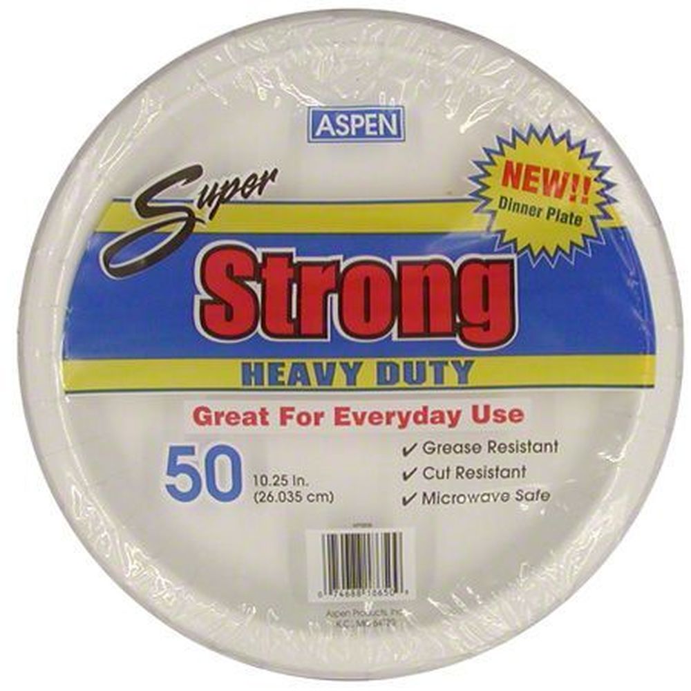 Aspen Super Strong Heavy Weight White Paper Plate, 10.25 inch -- 300 ...