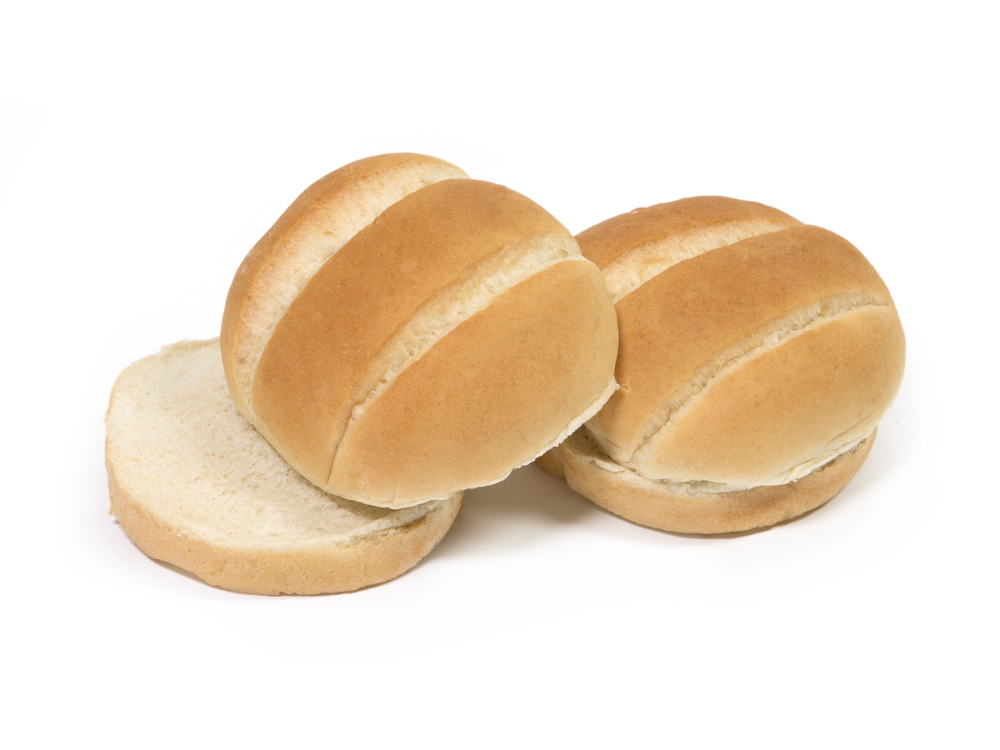 Rotellas White Gourmet Split Top Hamburger Bun Case | FoodServiceDirect