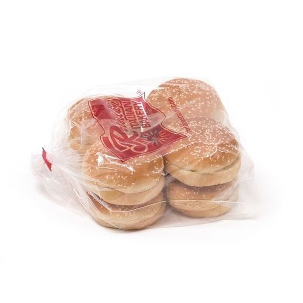 Rotellas Italian Bakery Small Seeded Hamburger Bun, 8 count -- 12 per case
