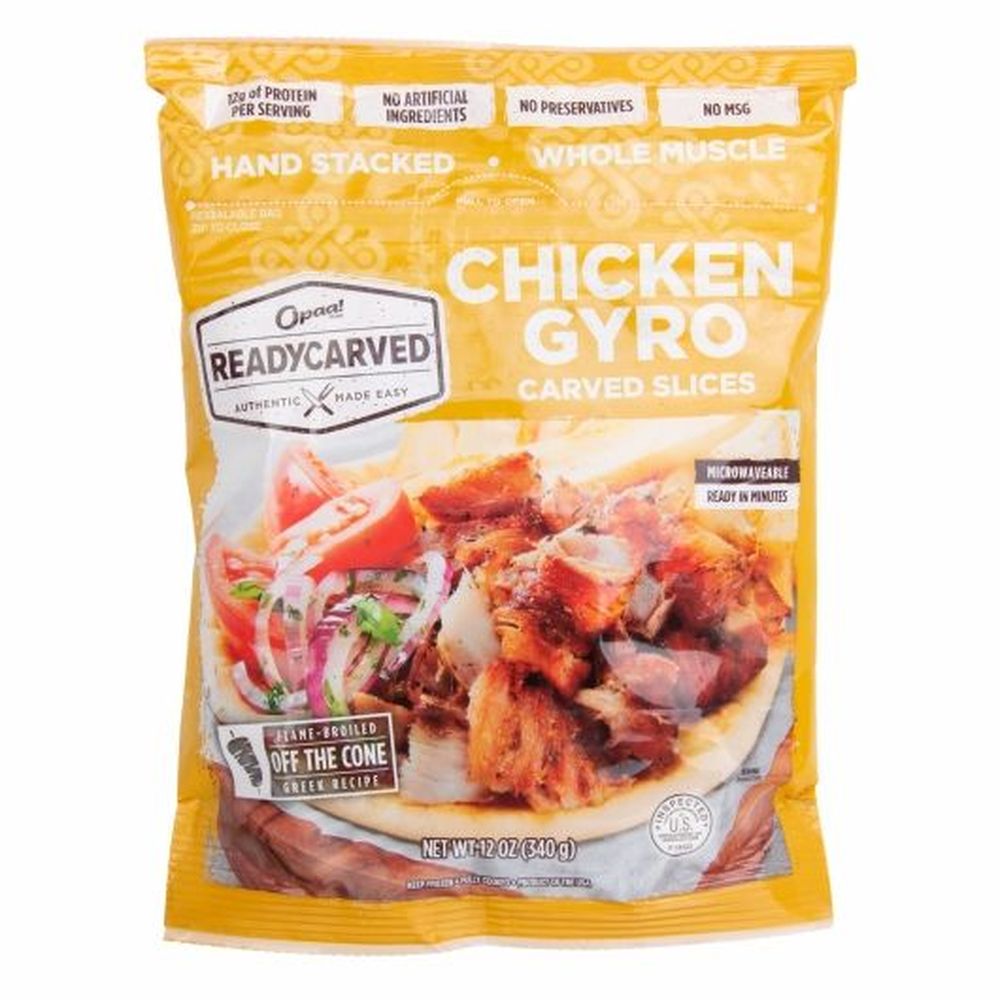 Opaa Ready-Carved Chicken Gyro Slices, 8 count