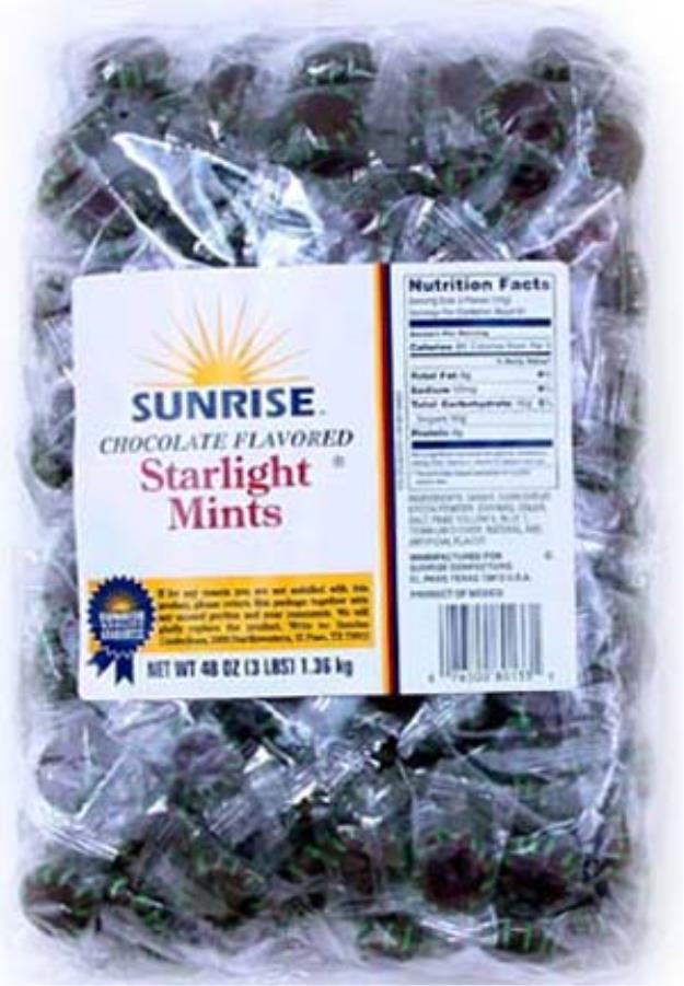 Sunrise Chocolate Flavored Starlight Mints Case | FoodServiceDirect