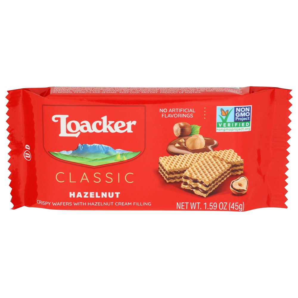 Loacker Classic Hazelnut Wafer with Cream Filling, 1.59 Ounce -- 12 per ...
