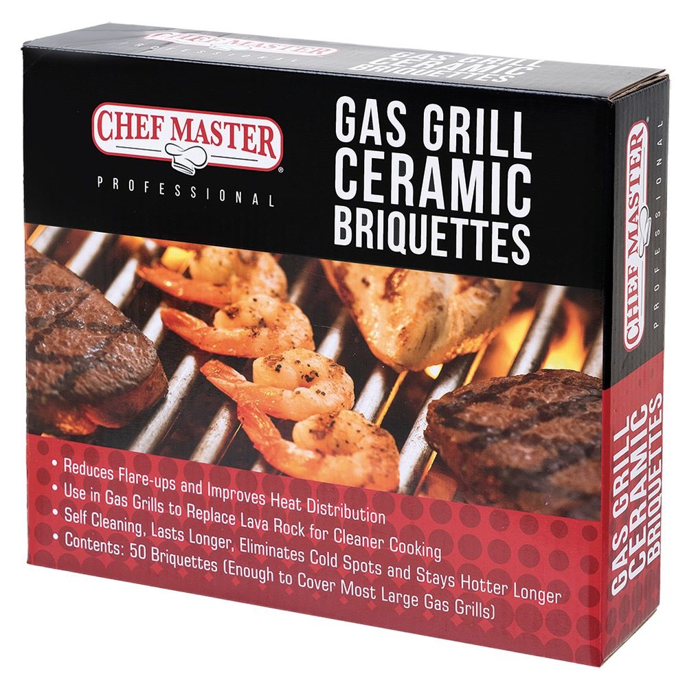 Chef-Master Gas Grill Ceramic Pyramid Briquettes | FoodServiceDirect