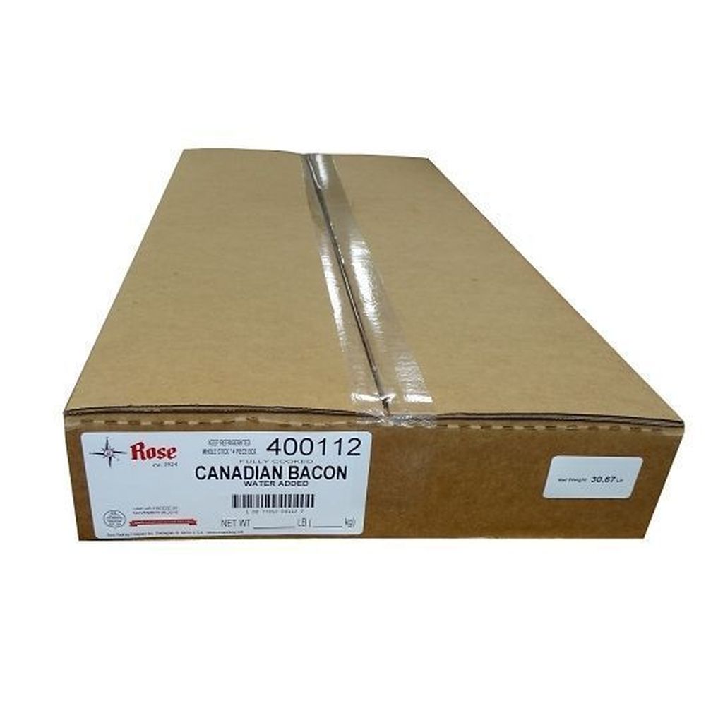 Rose Packing Fully Cooked Canadian Bacon, 8 Pound -- 4 per case