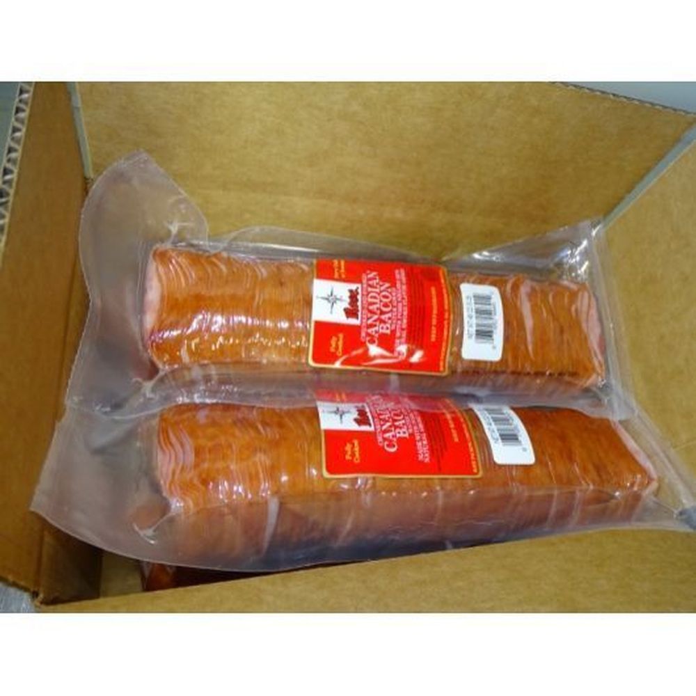 Rose Packing Fully Cooked Chunked and Formed Canadian Bacon, 3 Pound ...