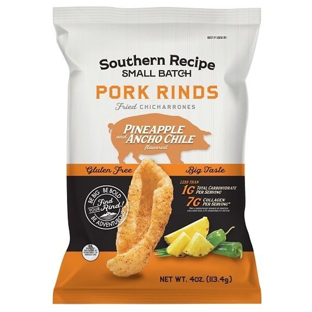 Southern Recipe Small Batch Pineapple Ancho Chile Pork Rinds, 4 Ounce ...