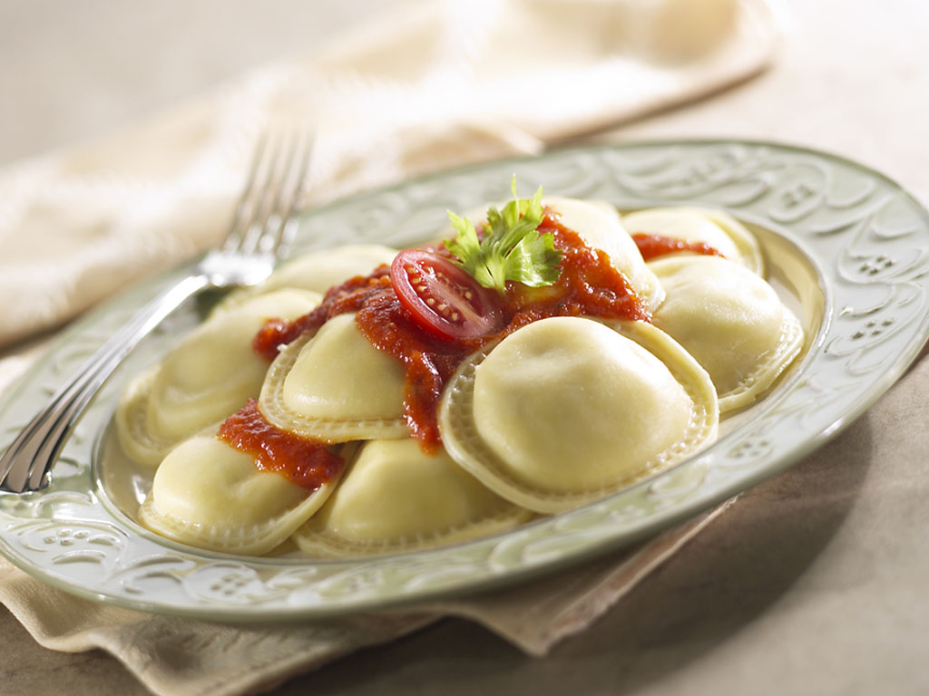 Rosina Food Jumbo Cheese Ravioli Pasta - Round, 5 Pound -- 2 per case.