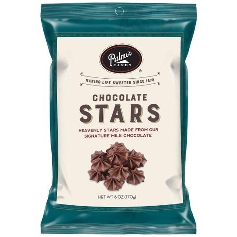Palmer Chocolate Stars, 6 Ounce -- 12 per case