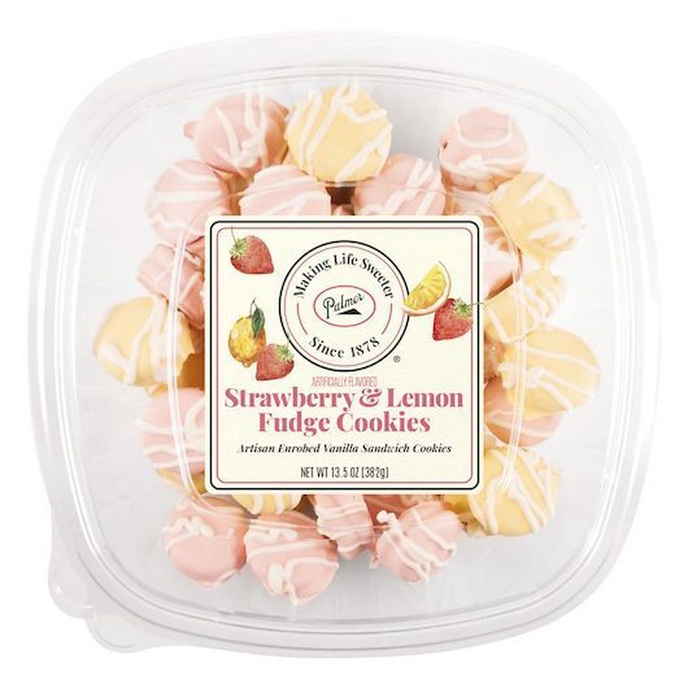 Palmer Strawberry and Lemon Fudge Cookies, 13.5 Ounce -- 8 per case