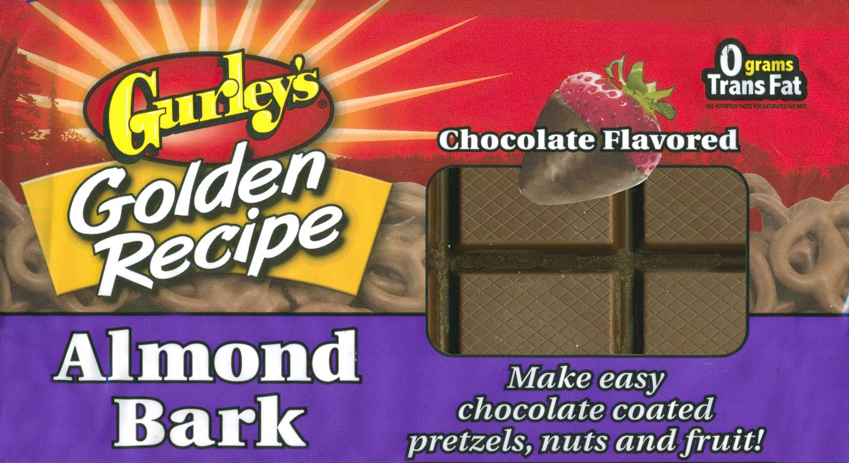 Gurleys Chocolate Flavor Almond Bark Candy, 20 Ounce -- 12 per case