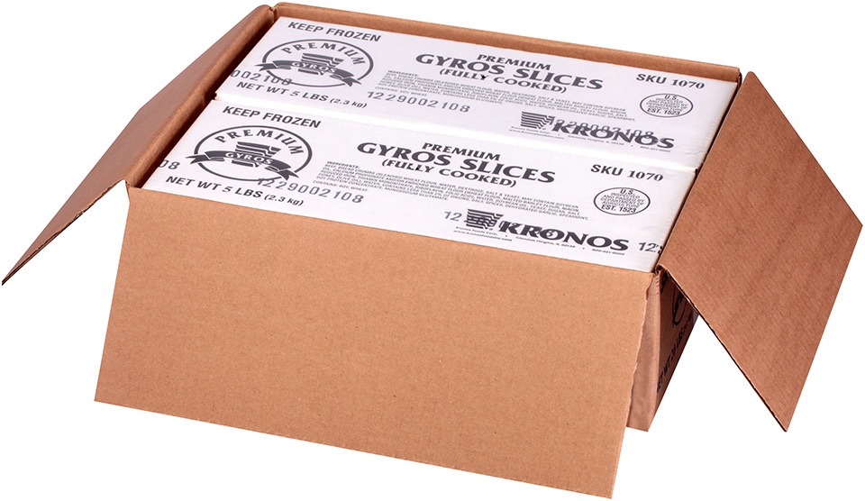 Kronos Frozen Gyrokone Fully Cooked Premium Beef Slice, 5 Pound -- 4 ...