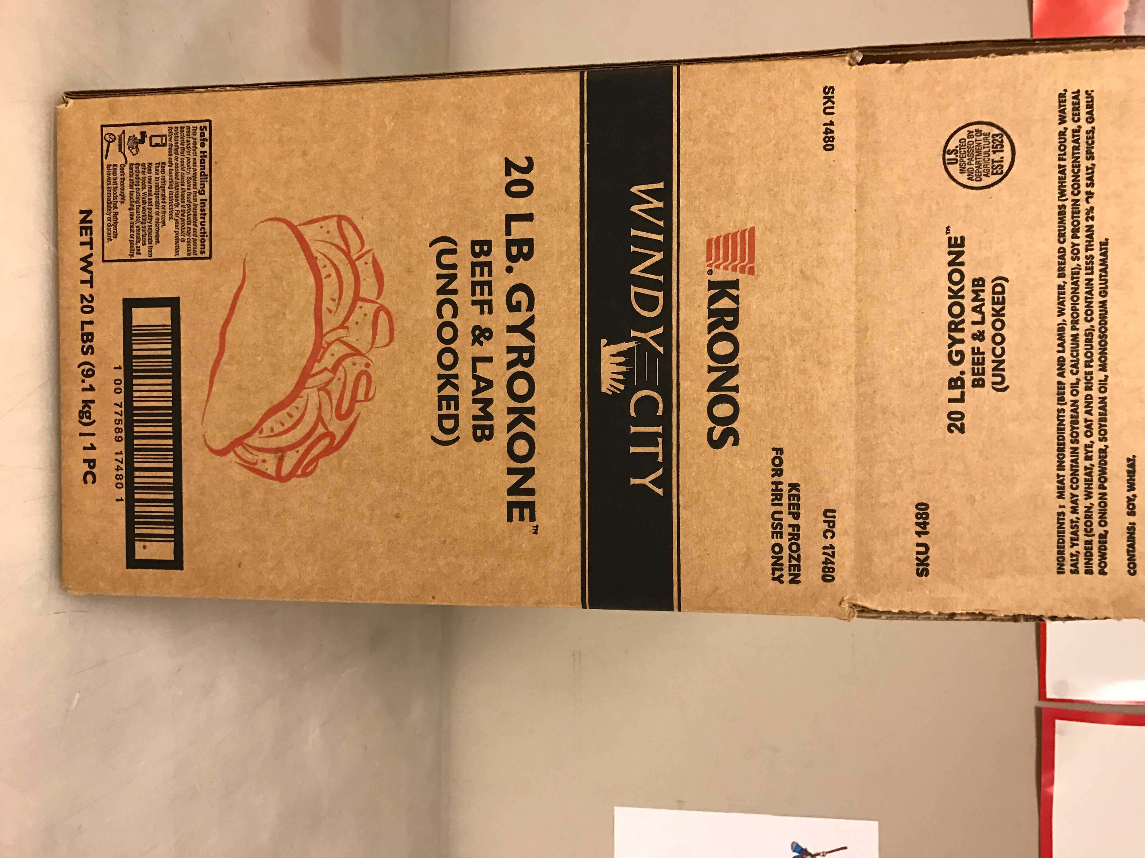 Krono Windy City Uncooked Gyrokone, 20 Pound.