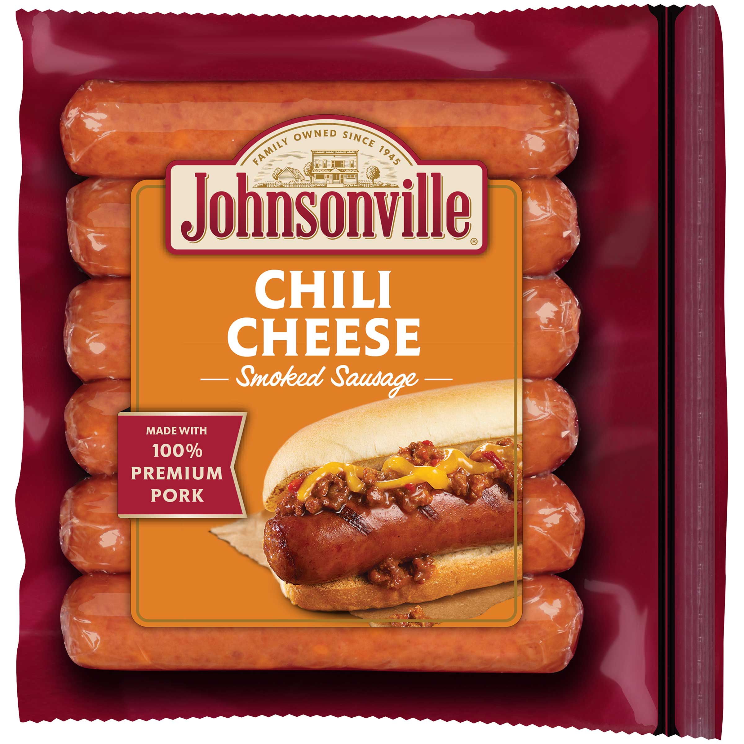 Johnsonville Bold Chili Cheese Smoked Sausage, 14 Ounce -- 10 per case.