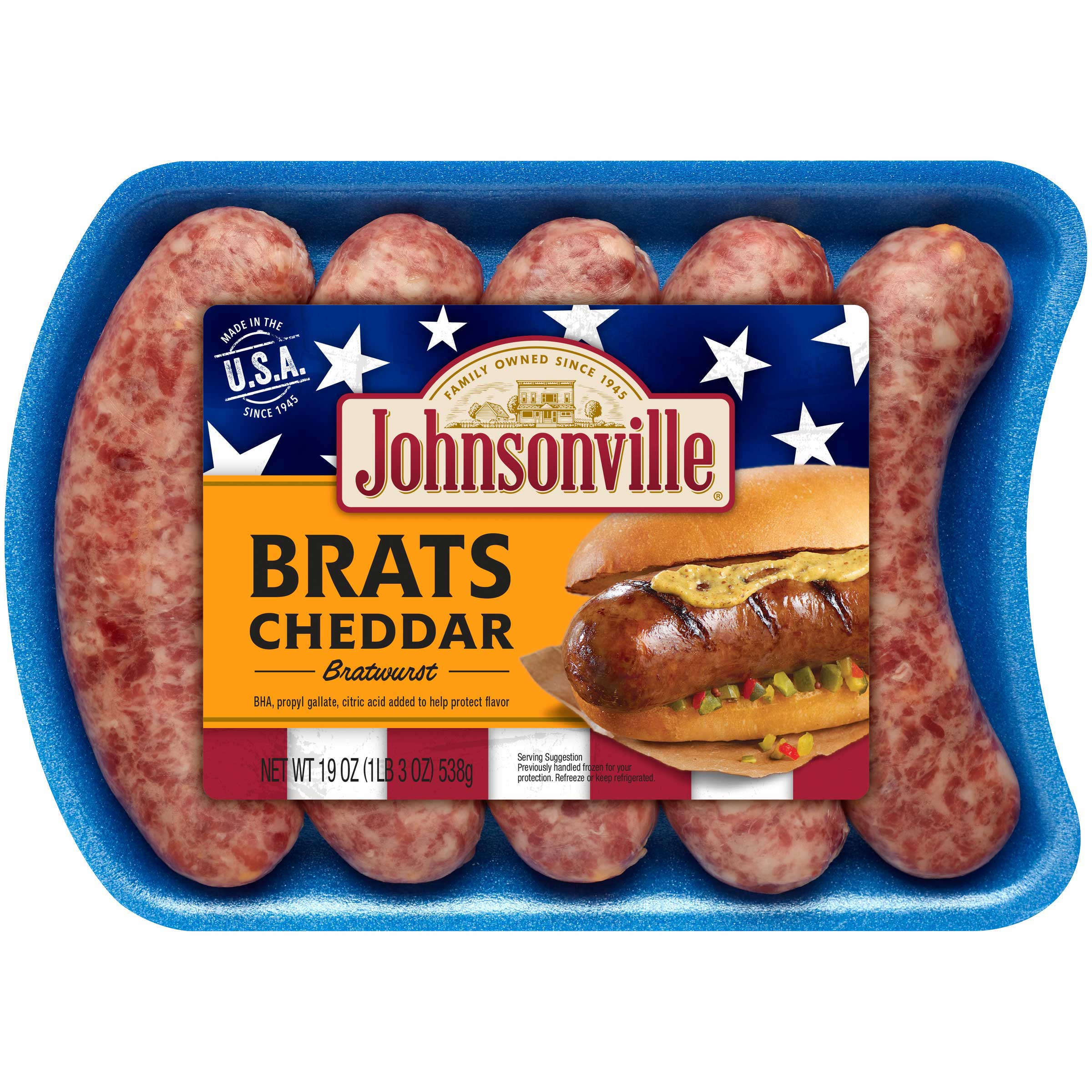 Johnsonville Cheddar Bratwursts Case | FoodServiceDirect