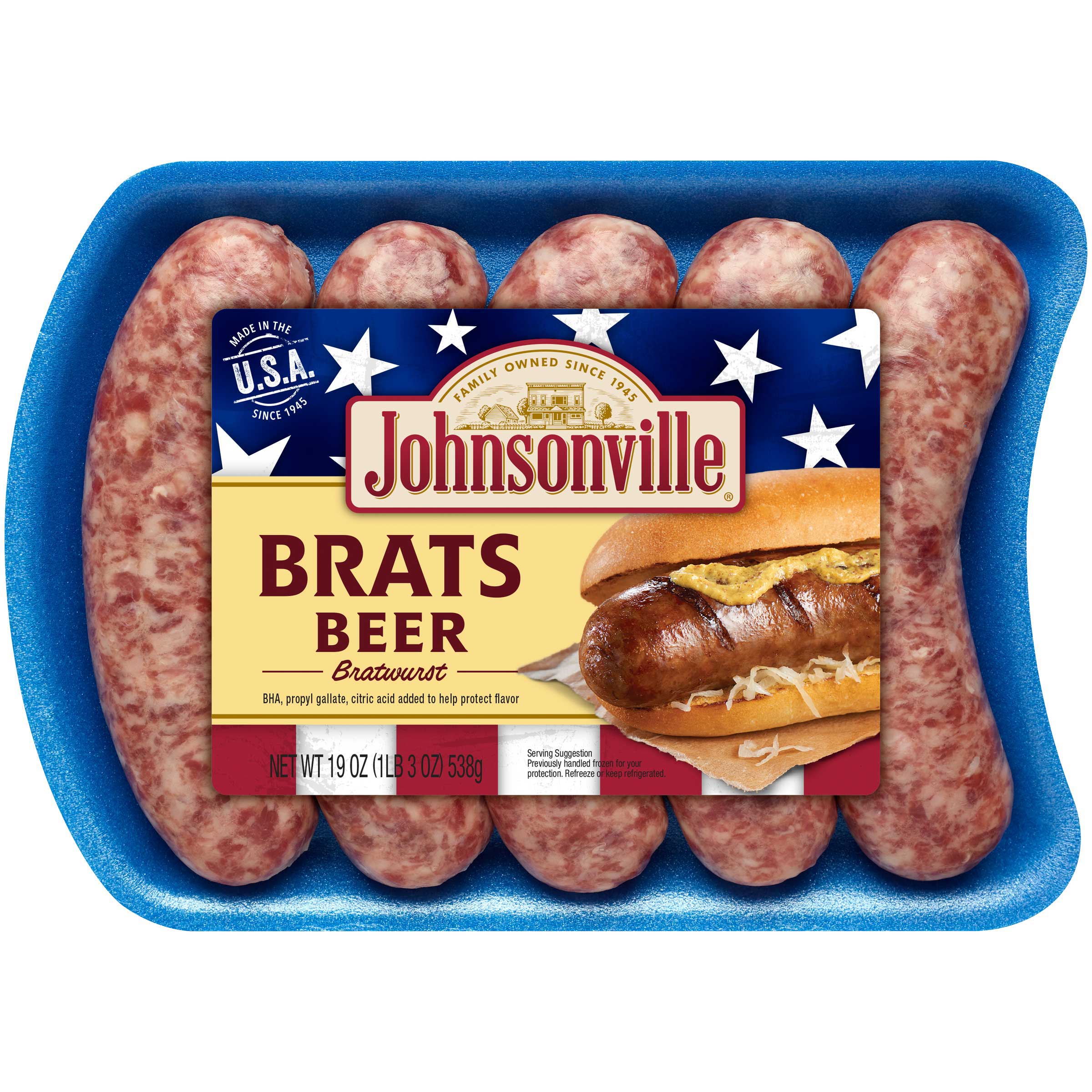 Johnsonville Beer Bratwurst Sausages Case | FoodServiceDirect