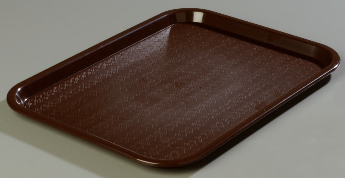 Carlisle Cafe Polypropylene Dark Brown Fast Food Cafeteria Tray, 12 x ...