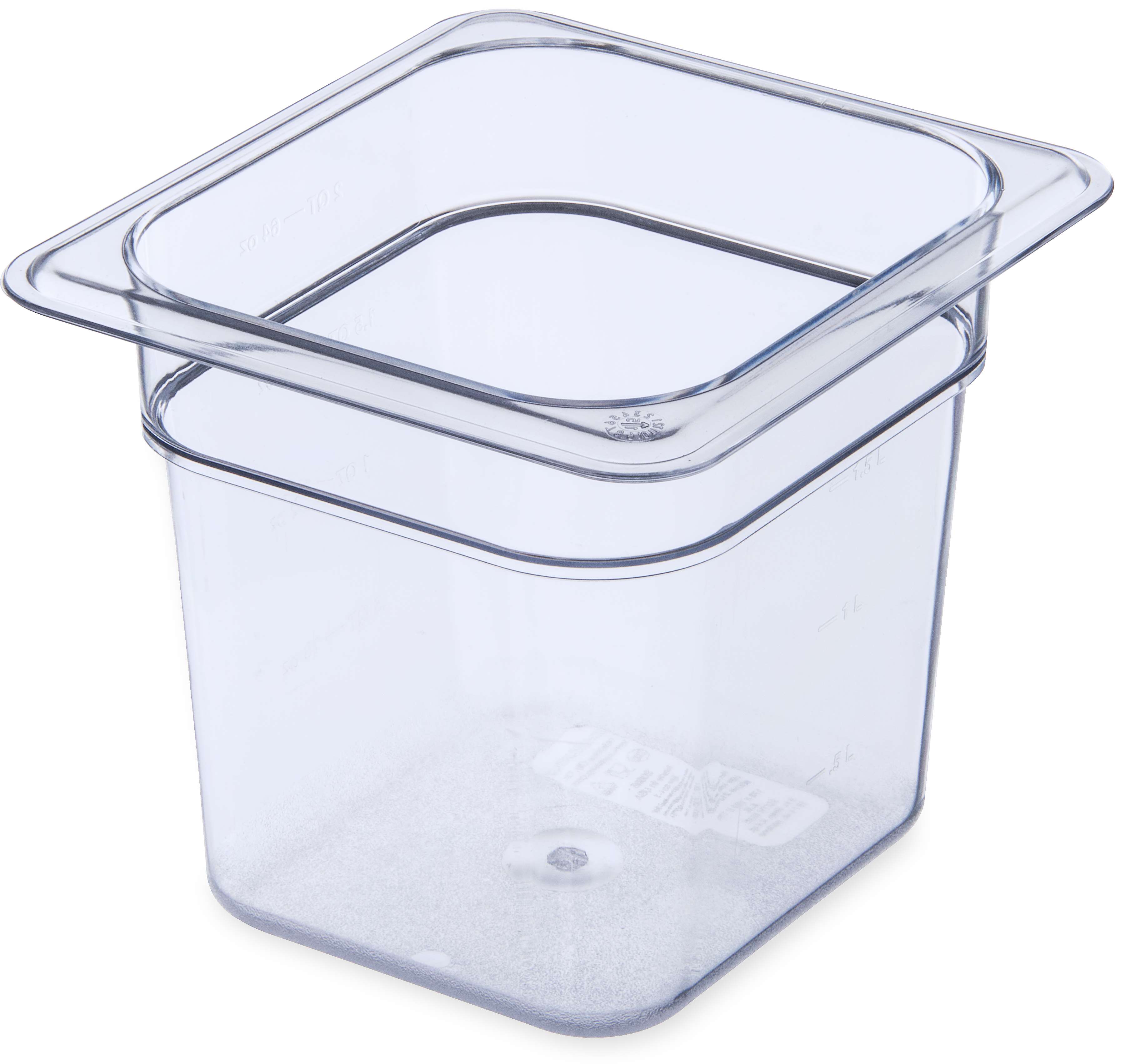 Storplus Clear 1/6 Size Food Pan, 6 inch | FoodServiceDirect.com ...